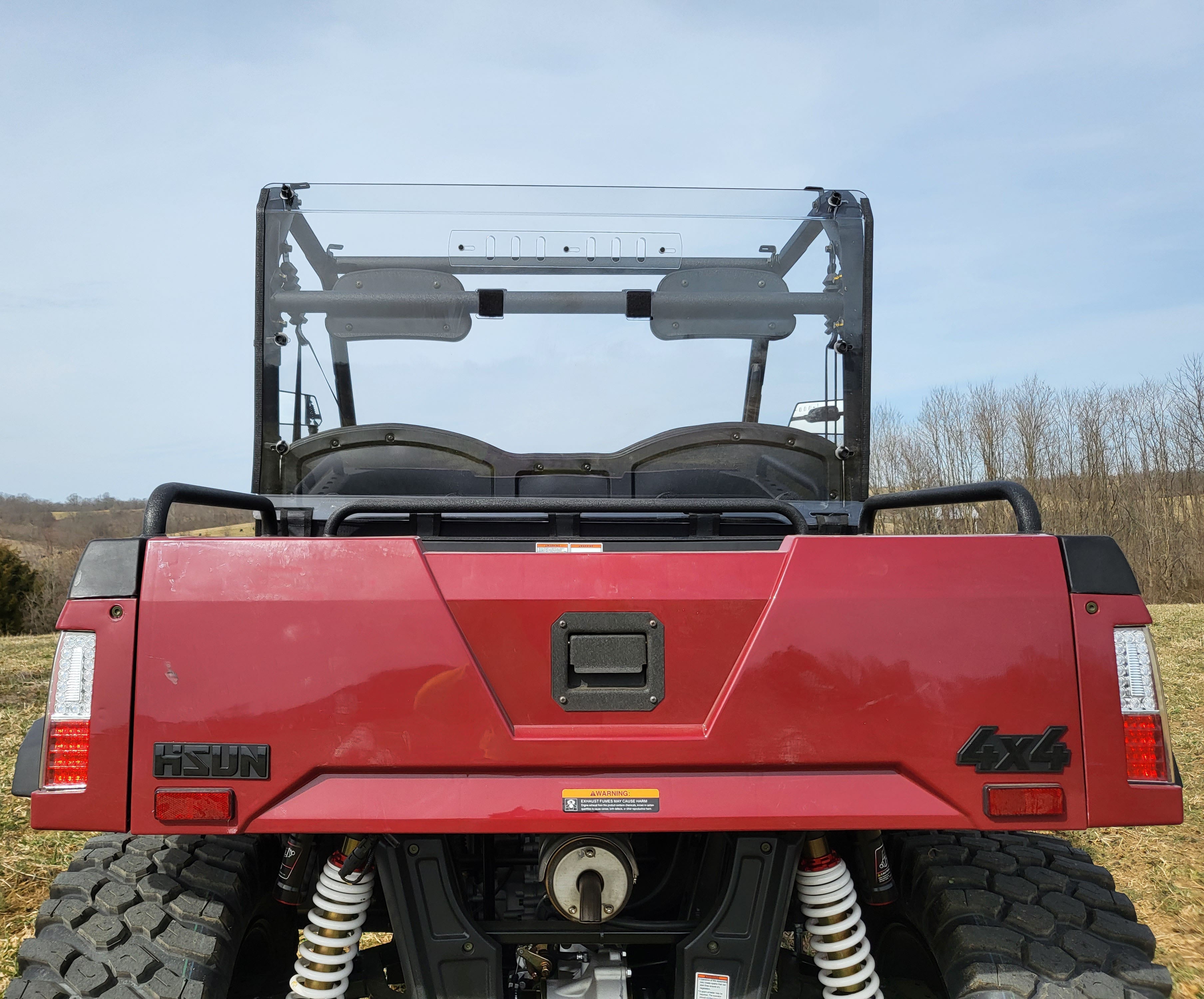 HiSun Sector 450 - 1 Pc Lexan Back Panel w/Vent, Clamp, and Soft Lower